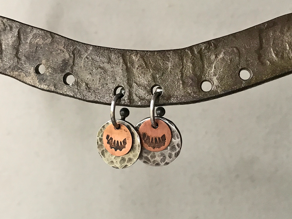 Stamped Mixed Metal Earrings – Daisy Chains Jewelry